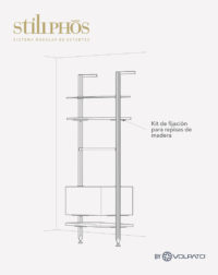 Kit de soporte metálico para instalar repisas STÍLI PHŌS | Herraxa