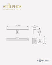 Kit de soporte metálico para instalar repisas STÍLI PHŌS | Herraxa