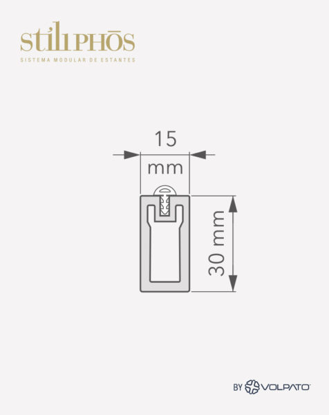 Tubo rectangular para colgar STÍLI PHŌS | Herraxa